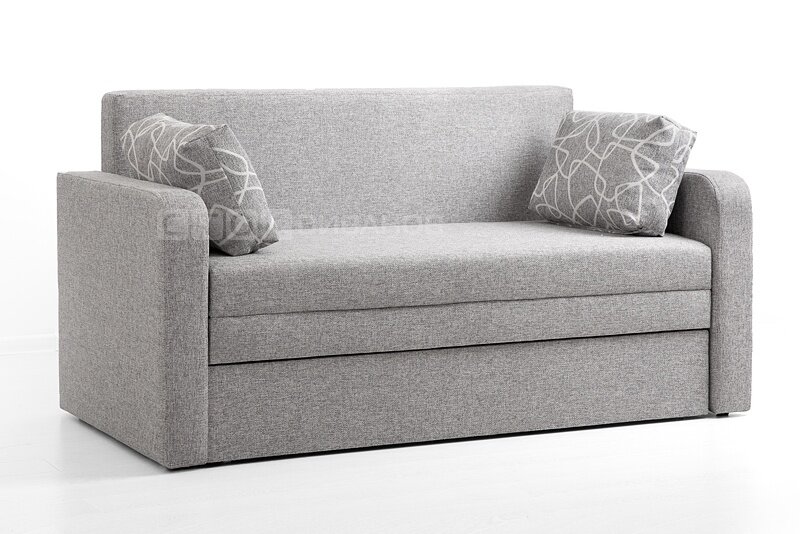 Диван Сток Диванов Соло Grey серый 115 см, механизм выкатной, с ящиком для хранения