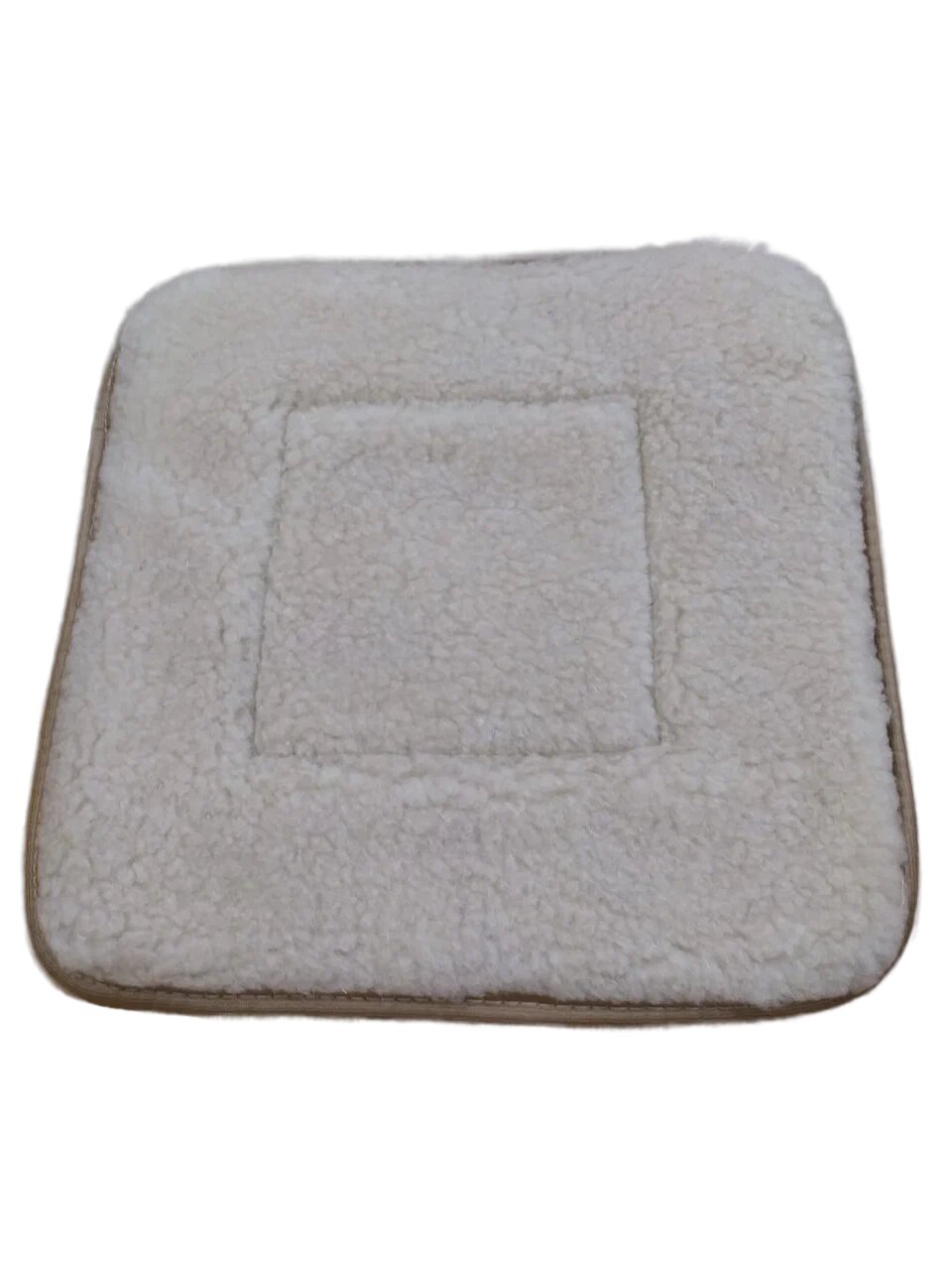 Меховая сидушка Wool Lamb, для автомобиля, натуральная шерсть, 50x50 см, бежевая