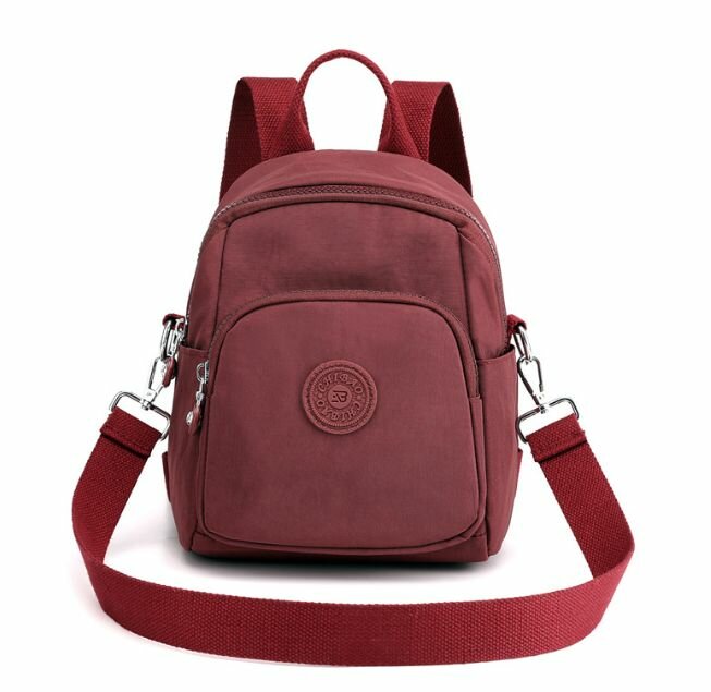 Рюкзак Женский городской, для прогулок, маленький. Бордовый.