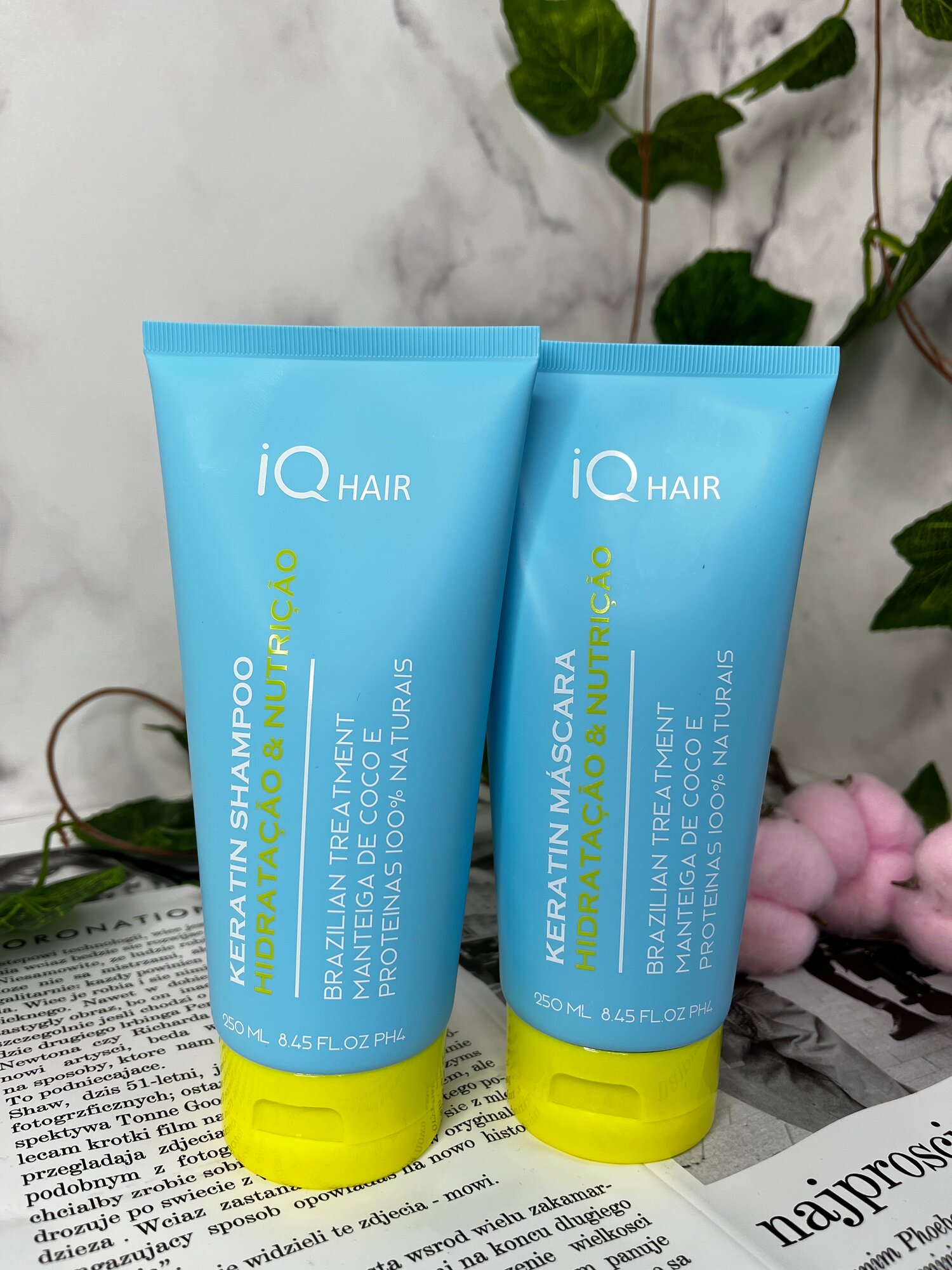 Комплект IQ Hair Hidratação & Nutrição Шампунь + маска Увлажнение и питание 250 мл/250 мл