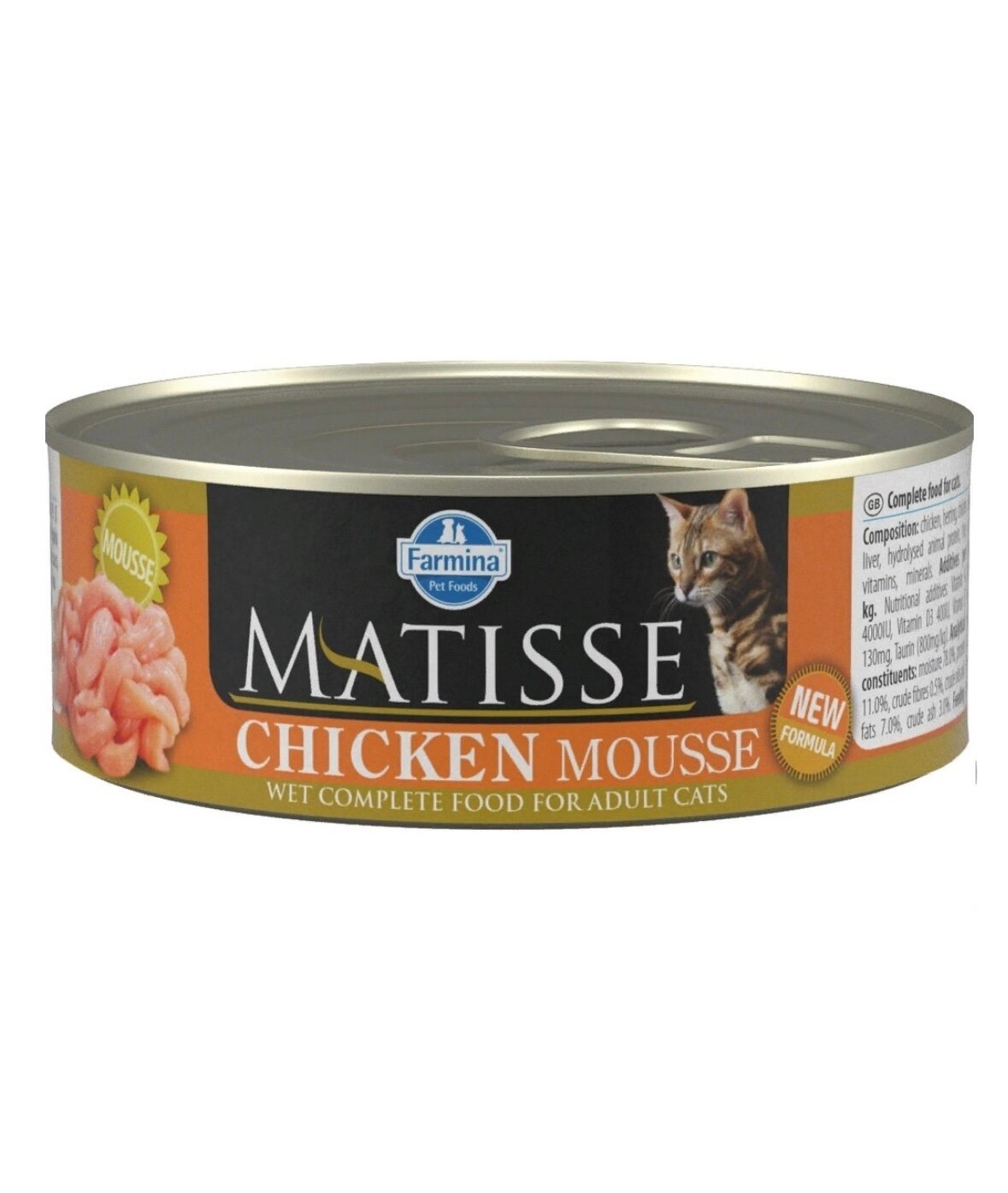 Консервы Farmina Matisse Mousse Chicken, мусс с курицей для взрослых кошек, 85г (12шт)