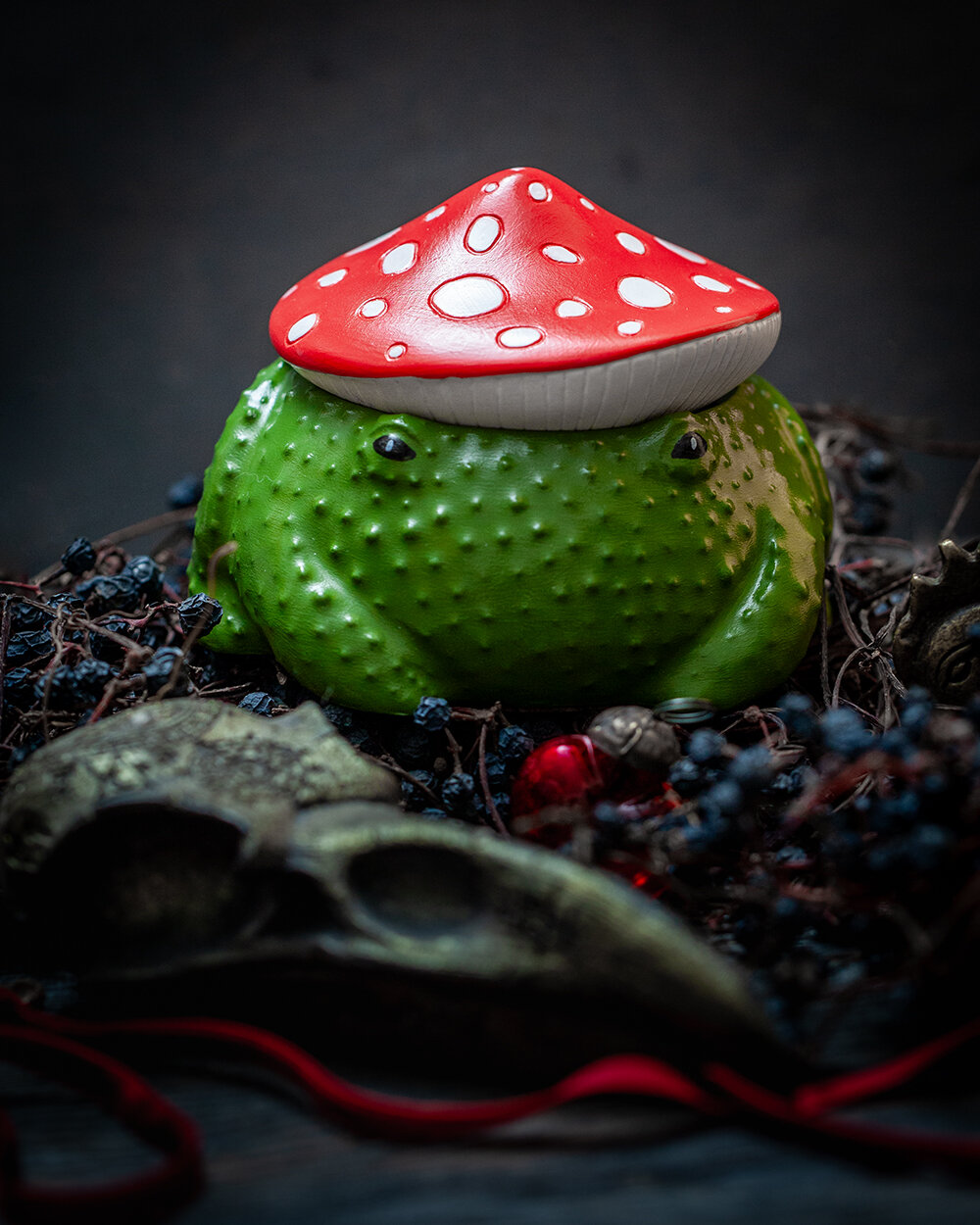 Шкатулка Жаба Клава мухомор