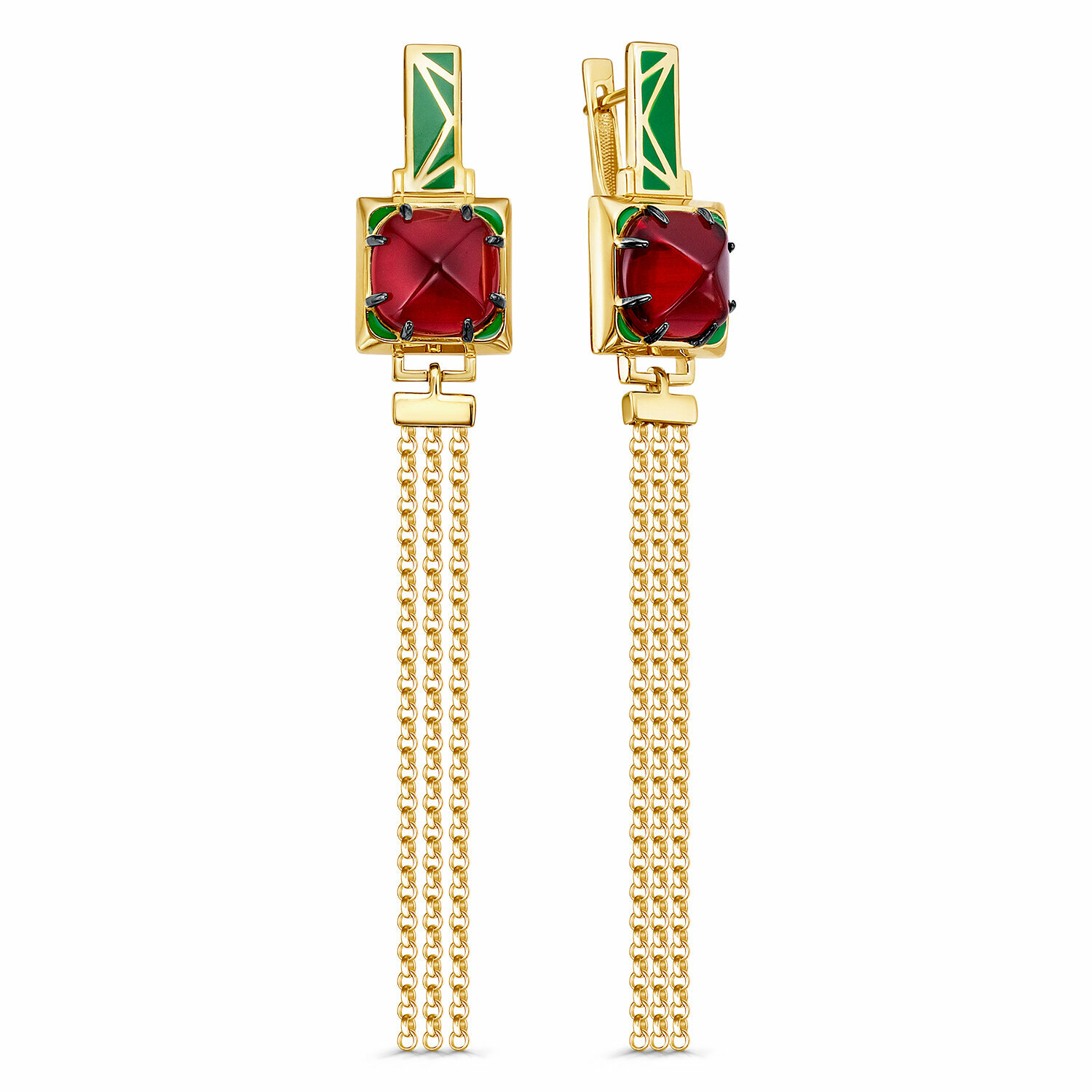 Подвеска для серег, серебро, 925 проба, алпанит