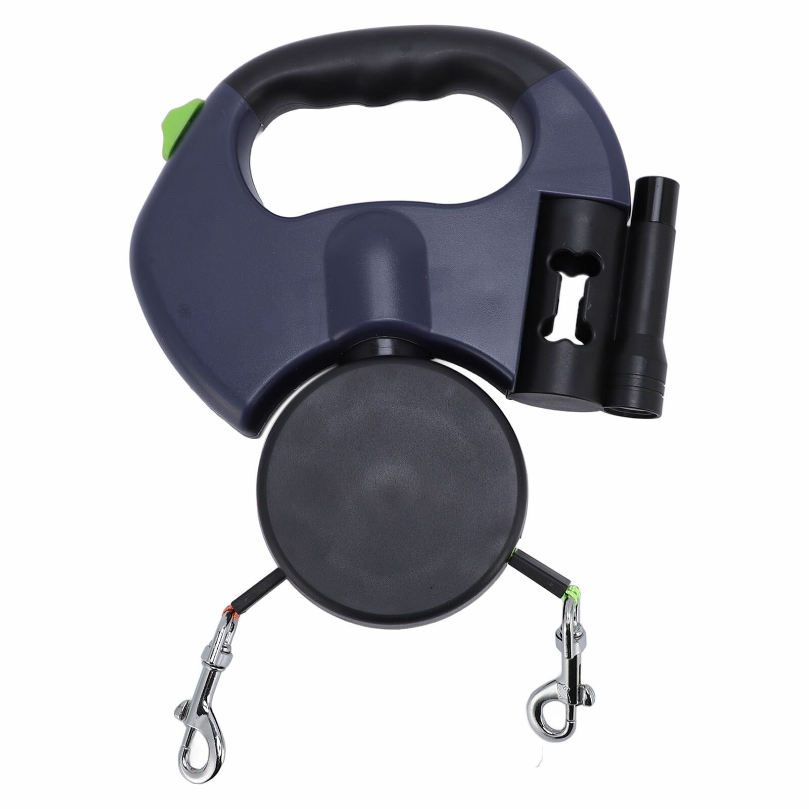 Поводок-рулетка для двух собак, автоматический, устойчивый к растяжению, нейлоновый, для прогулок с собаками, синий