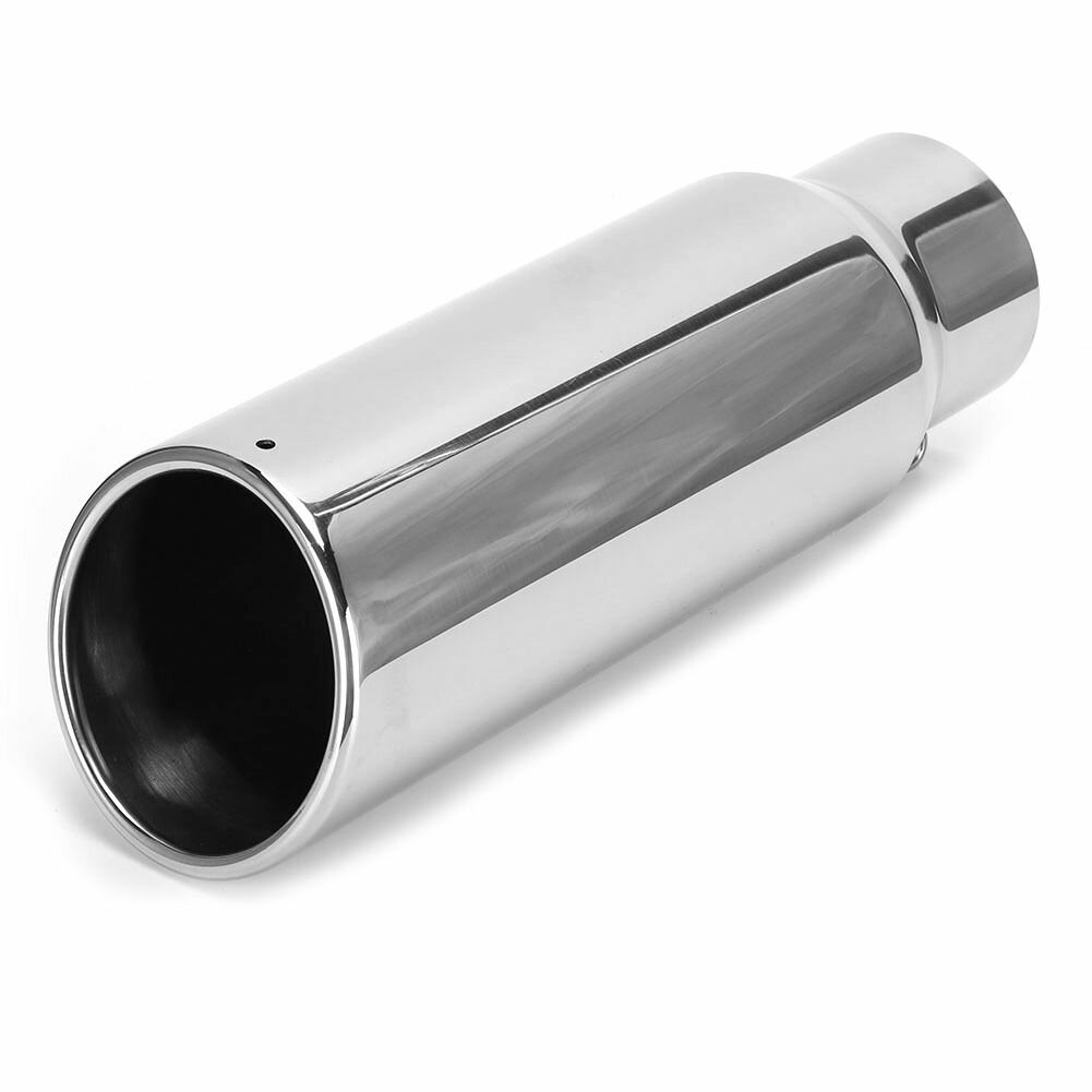 Выхлопная труба для автомобиля из нержавеющей стали, 80мм/3.1дюйма вход и 102мм/4дюйма выход, универсальный аксессуар