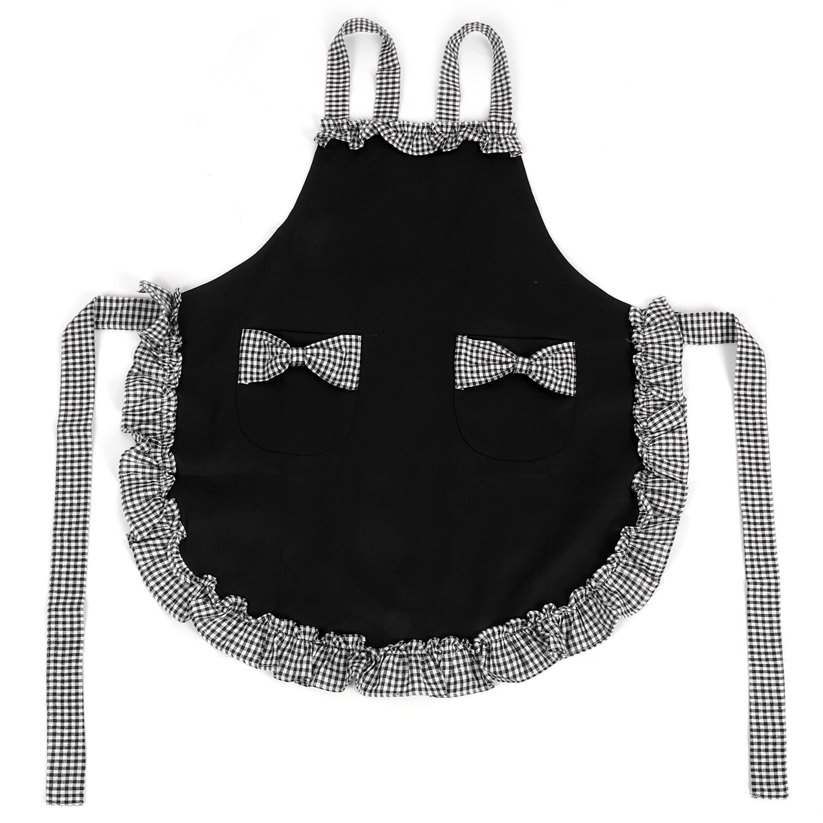 Фартук Bowknot Многофункциональный приготовление пищи, защищающий от водонепроницаемого анти -переключения фартука для кухни (черная)