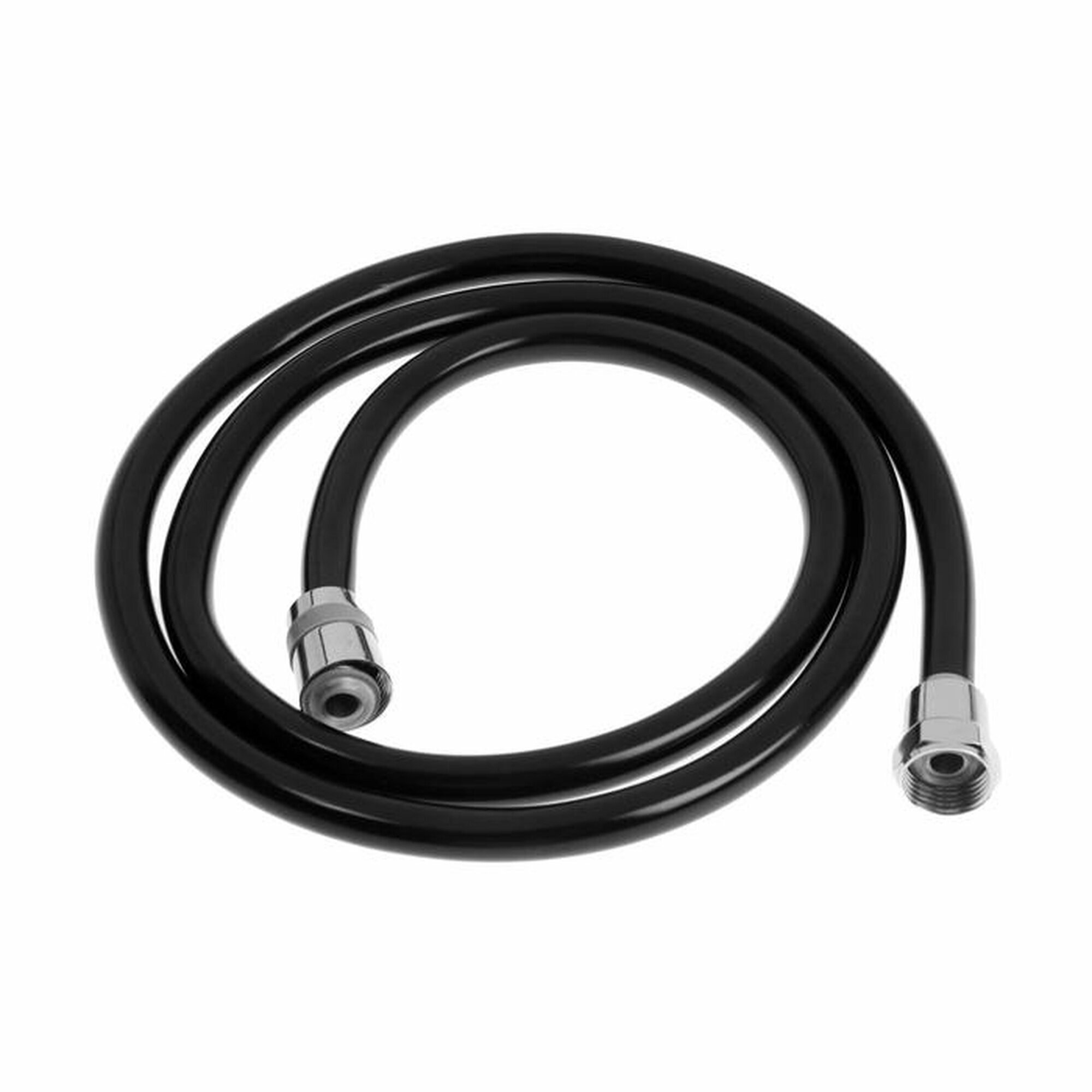 Душевой шланг ZEIN Z09PB, 150 см, антиперекручивание, латунные гайки, черный, Имп/Имп