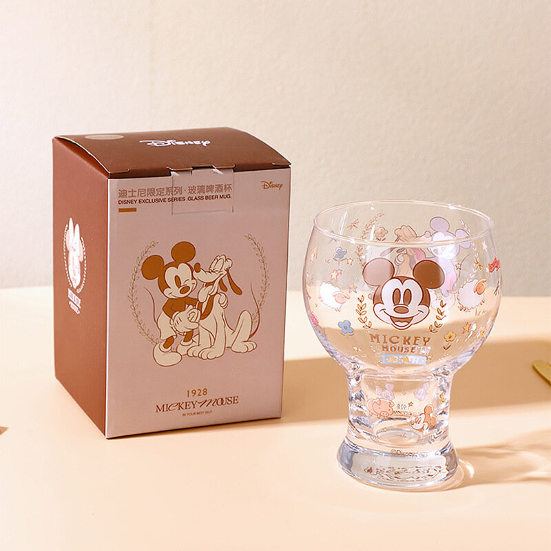 Сериямультфильм: стакан с рисунком Микки Мауса, милый стакан для холодного напитка, сока, тонкий стакан для пива