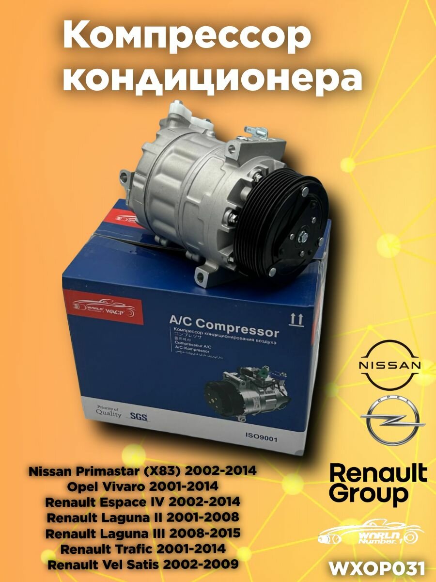 Компрессор кондиционера Renault Trafic, Opel Vivaro 2.0M9R