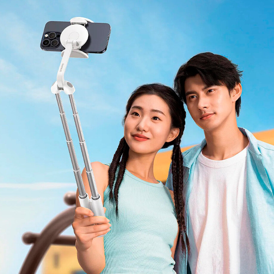 Магнитная селфи-палка монопод с пультом Baseus Techshot dual-Support Phone Selfie Stick (B10578300211-00)