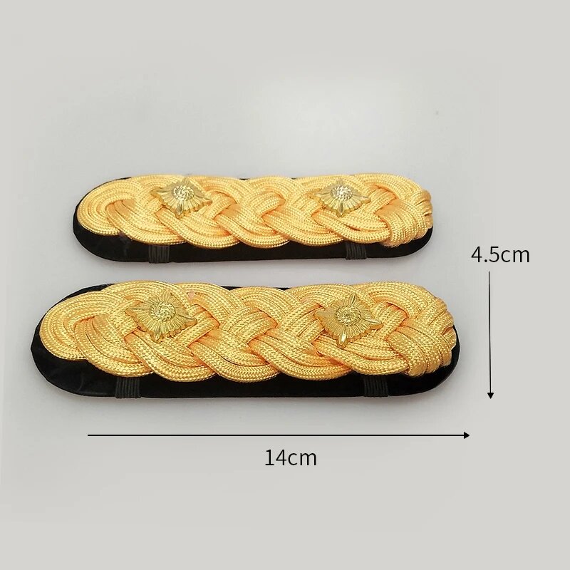 Металлические эполеты для костюма Honor Guard Gold S