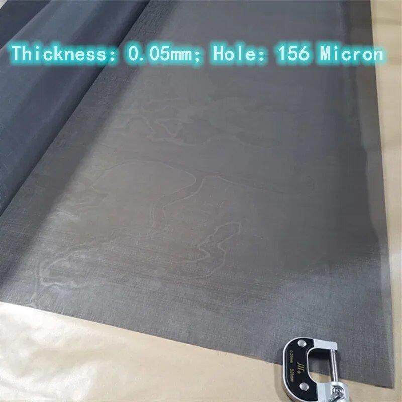 Черная вольфрамовая проволочная сетка 10cm by 10cm, 140 Mesh 156 Micron