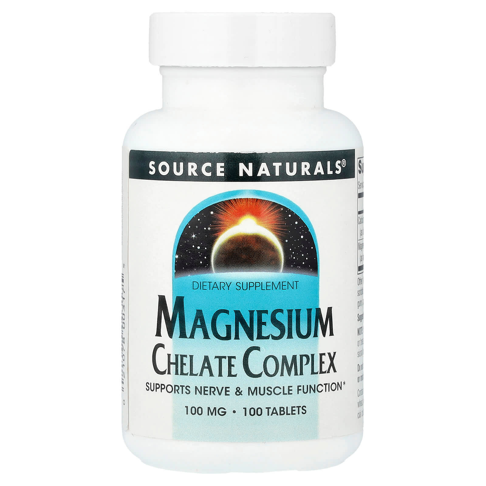 Source Naturals, комплекс хелата магния, 100 мг, 100 таблеток