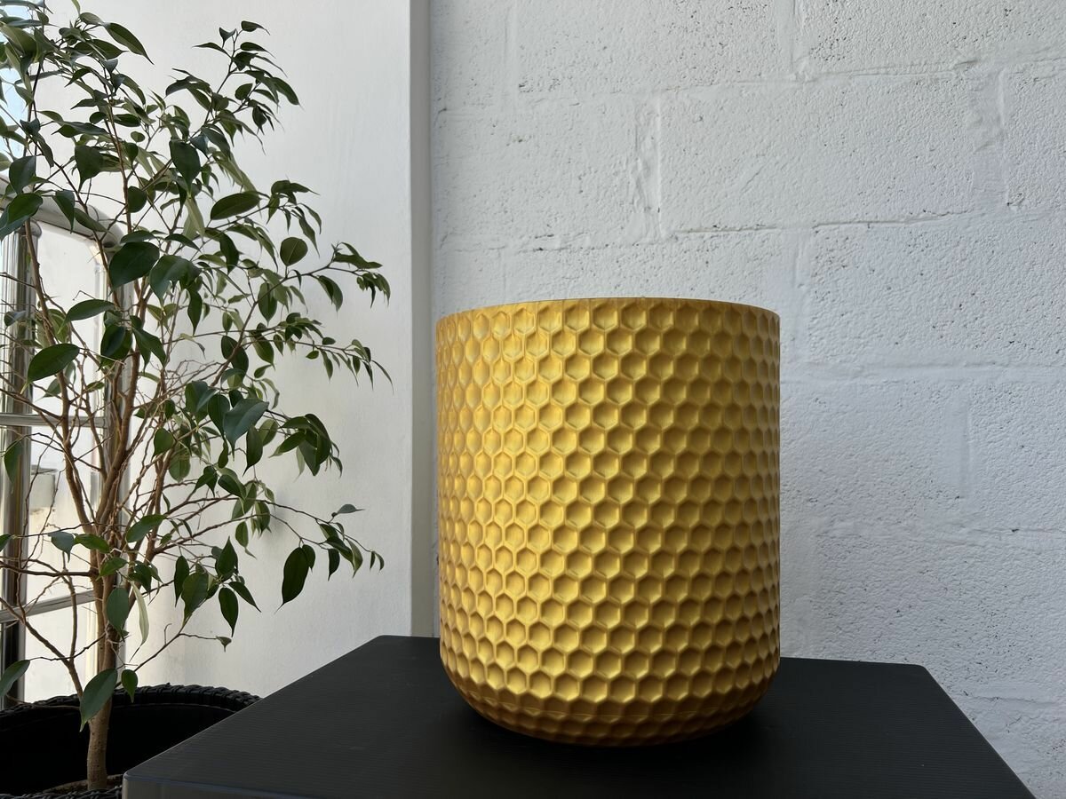 Кашпо KERAMA 12л OLA DOM автополив, золотое