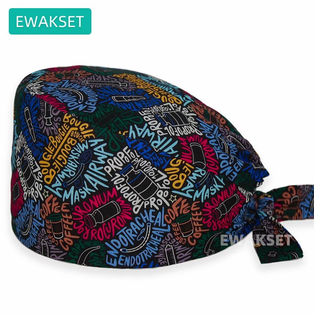 Хлопковые хирургические шапочки EWAKSET scrub cap 005