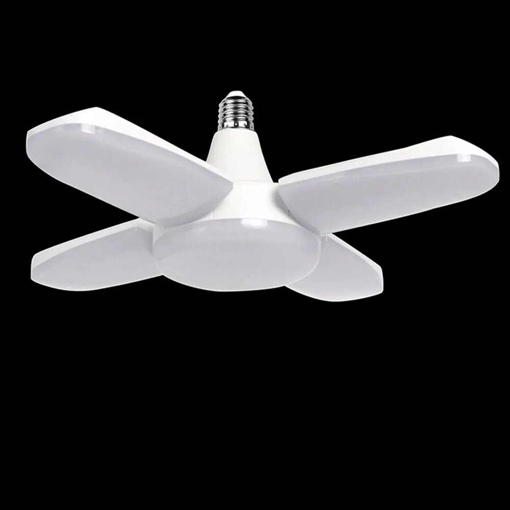 Складной светодиодный светильник для гаража, 60 Вт, потолочная лампа с вентилятором, без мерцания, Светодиодная лампа E27, 85-265 в, Регулируемый угол наклона 360 градусов, подвесной светильник s, 60W, Холодный белый, Белый