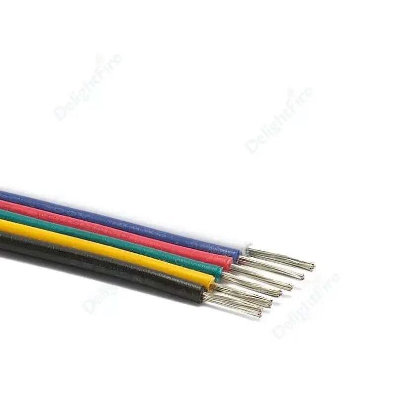 DelightFire электрический провод для светодиодных лент WS2812B 5-100 м 18 AWG, 6pin, 5m