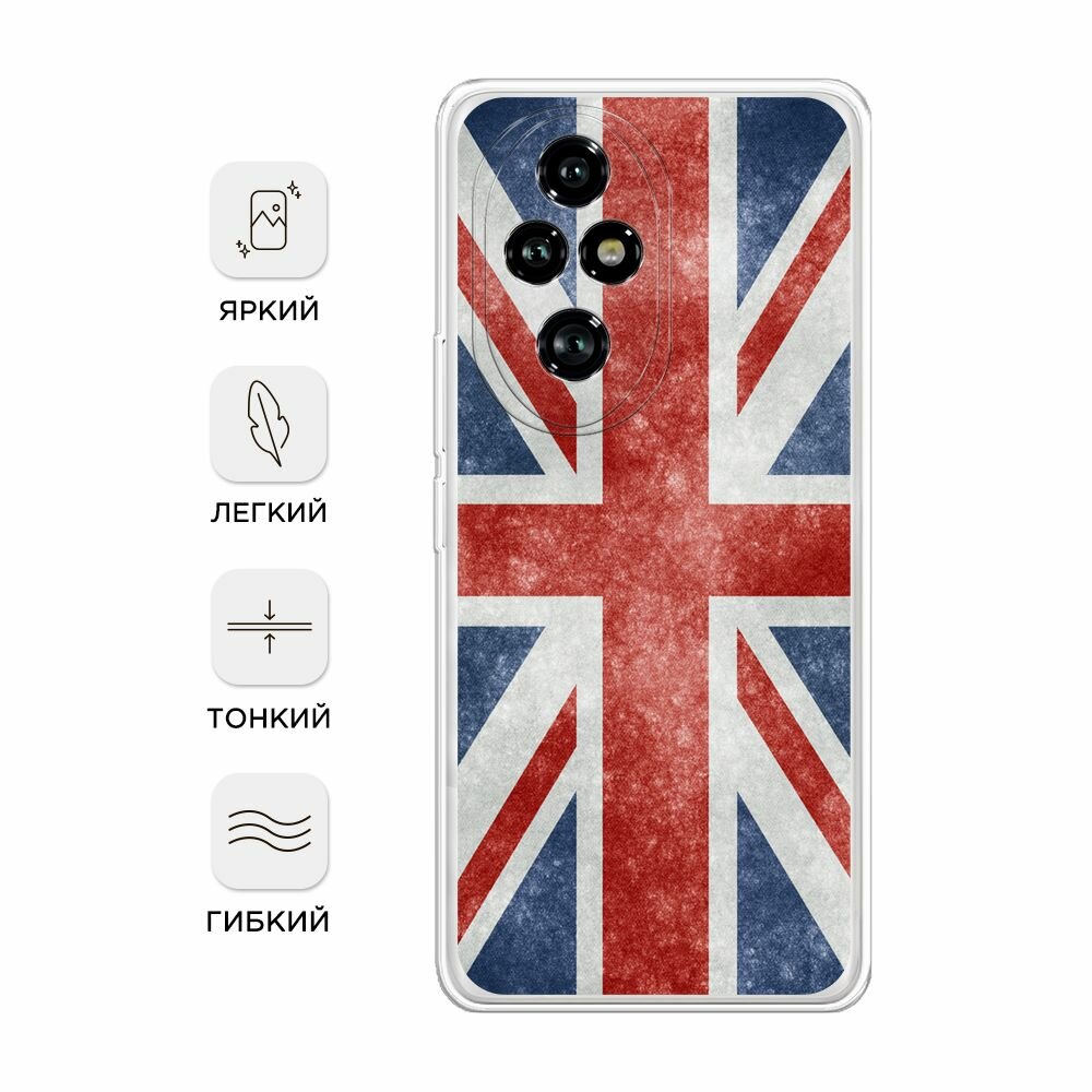 Чехол на Honor 200 Pro / Хонор 200 Про с принтом "Флаг Великобритании 1" — фото 1