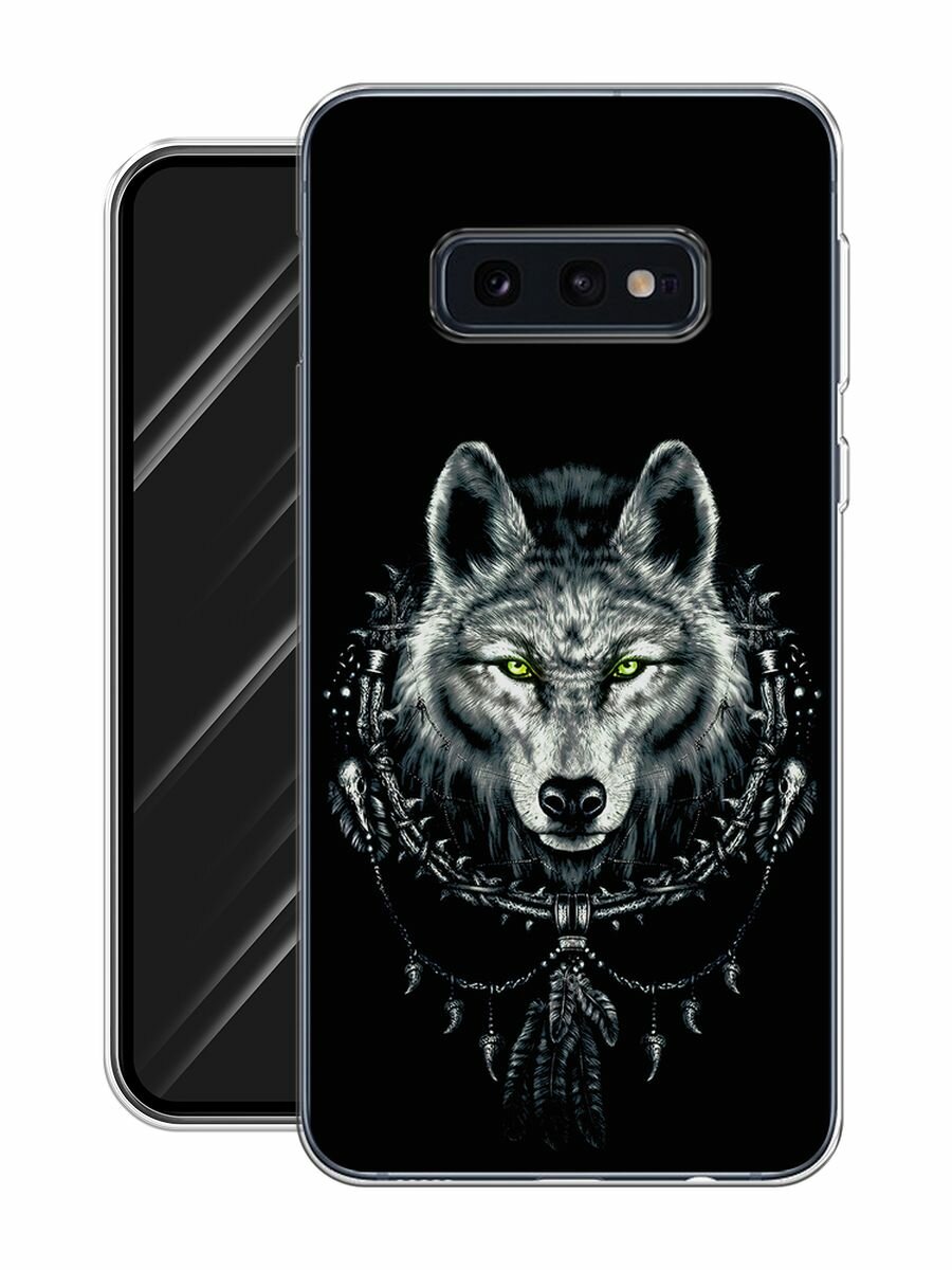 Чехол на Samsung Galaxy S10E / Самсунг Галакси S10E с принтом "Волк оберег" — фото 1