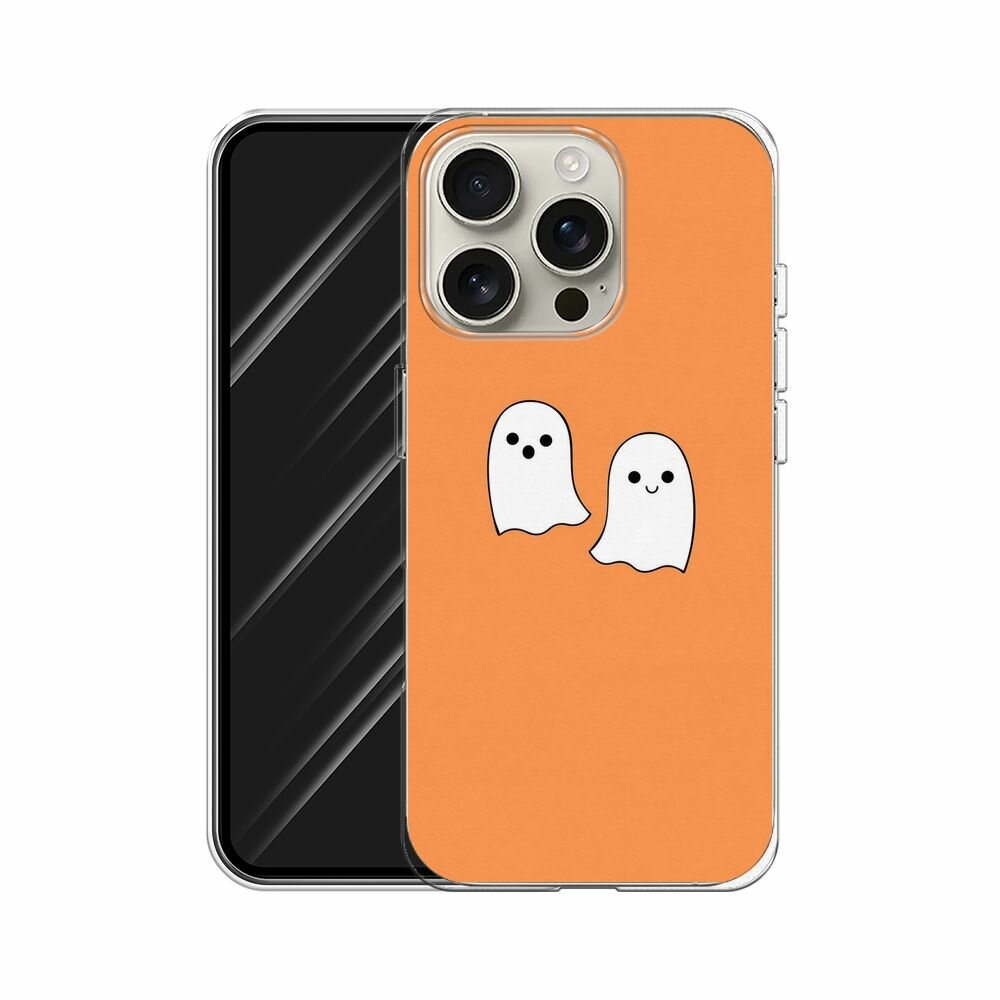Чехол на Apple iPhone 16 Pro / Айфон 16 Про с принтом Cute ghosts — фото 1
