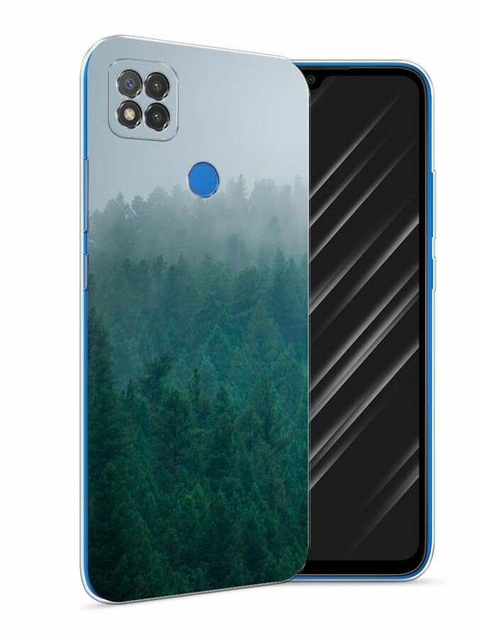 Чехол на Xiaomi Redmi 9C / Сяоми Редми 9C с принтом "Лес в облаках"