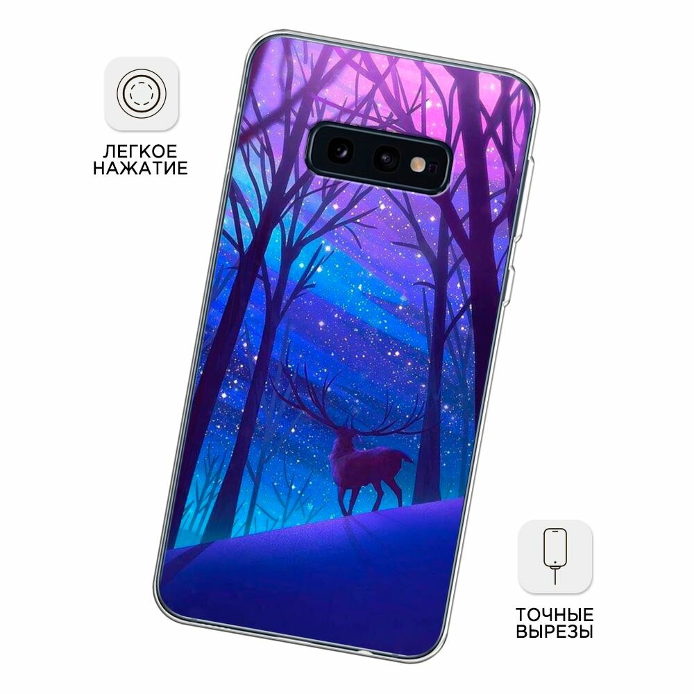 Чехол на Samsung Galaxy S10E / Самсунг Галакси S10E с принтом "Северный олень" — фото 1