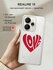 Чехол на Realme 15 / Реалми 15 с принтом "Love heart 2 - 14 февраля", прозрачный