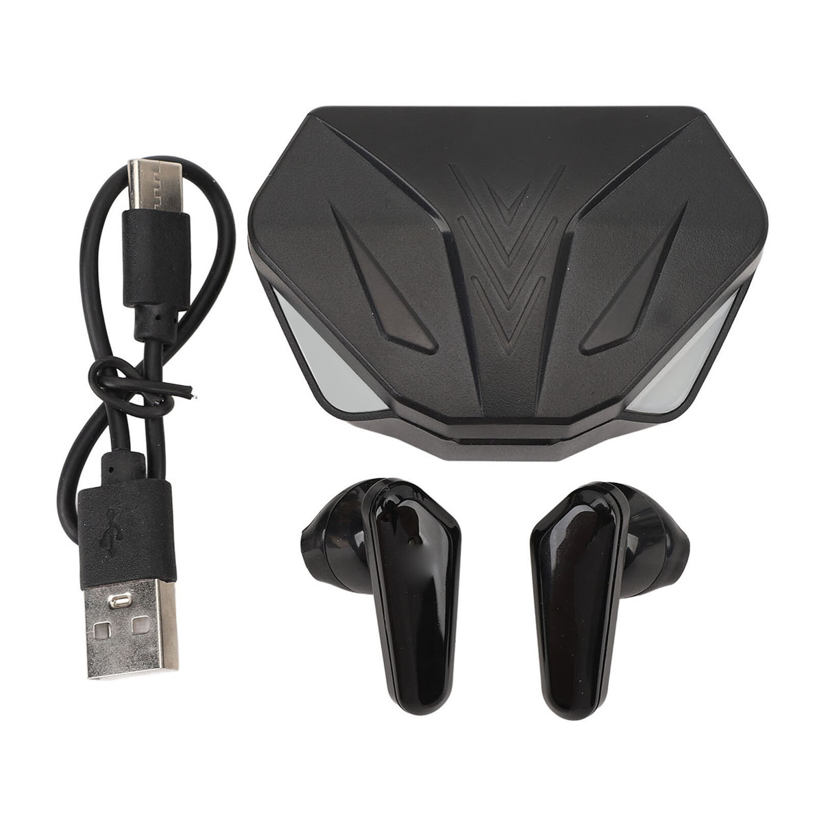 Беспроводные наушники Bluetooth с большим экраном цифровой дисплей музыкальных игровых наушников с зарядным корпусом