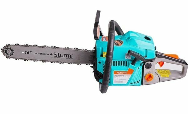 Бензопила 1,9кВт, 400мм, усовершенствованный легкий старт, тормоз цепи, шаг 3x8", Sturm!
