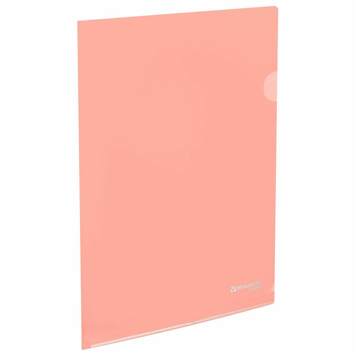 Папка-уголок Brauberg Pastel (А4, 150мкм, пластик жесткий) персиковый (272891), 50шт.
