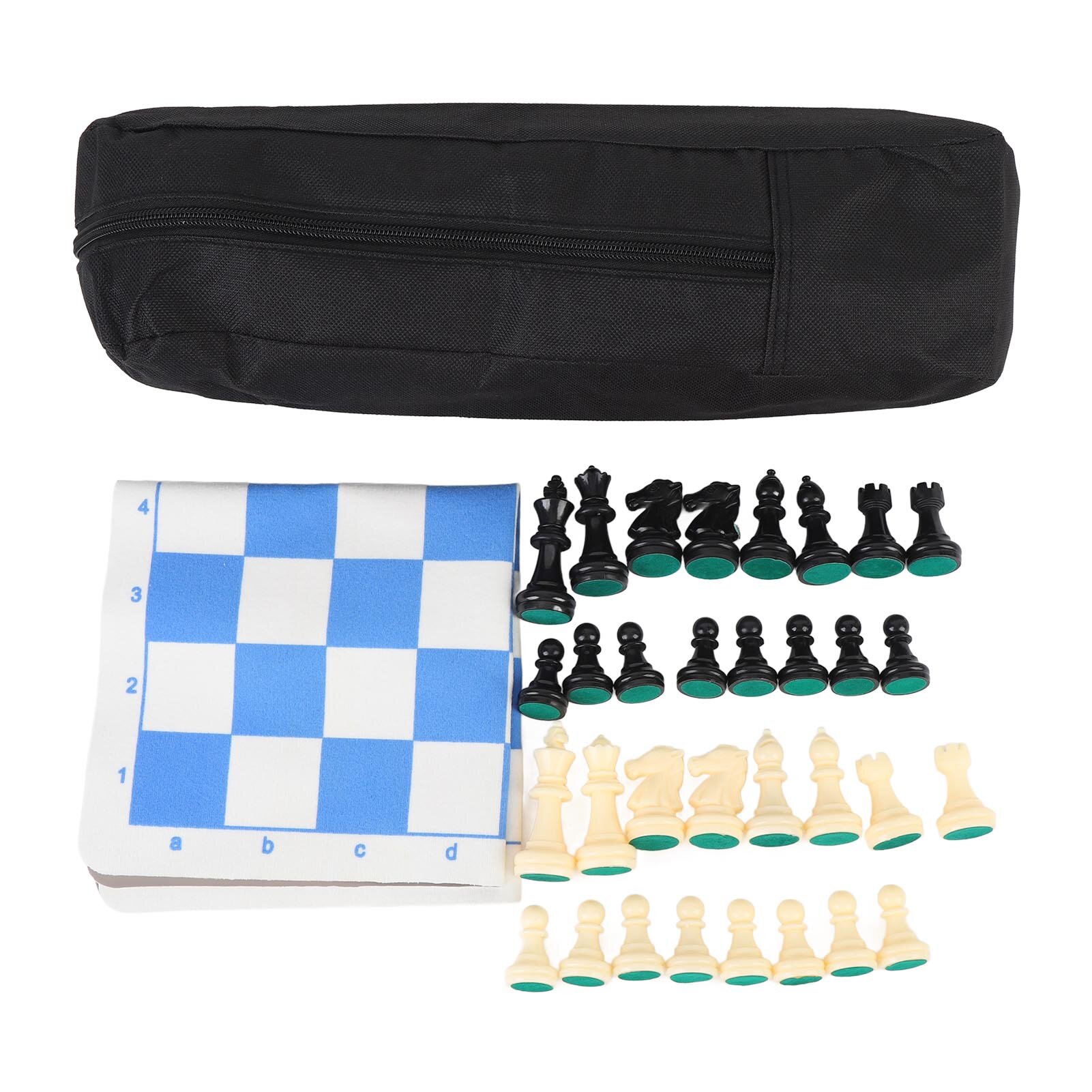 Портативные шахматные наборы складные шахматные наборы шахмат 65 мм 32 шахматные кусочки 35 см синий и белый пах