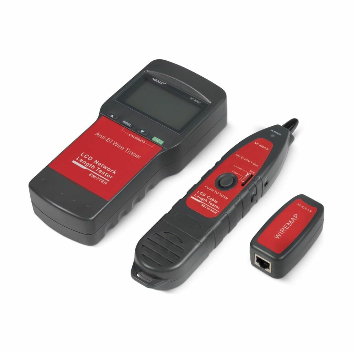 Тестер для витой пары Cabeus NF-8200 (CT-LCD-RJ45-Scan) c LCD дисплеем и тон-генератором
