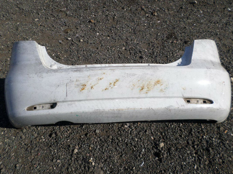 Бампер задний Шевроле Лачетти Хэтчбек 96545561 - цвет Белый под Боковые катафоты S-9