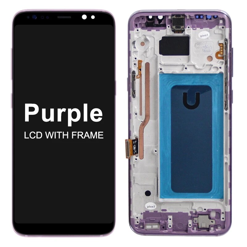 TFT-экран для Samsung Galaxy S8 + S8 Plus G955 G955F G955FD ЖК-дисплей цифровой Purple Frame