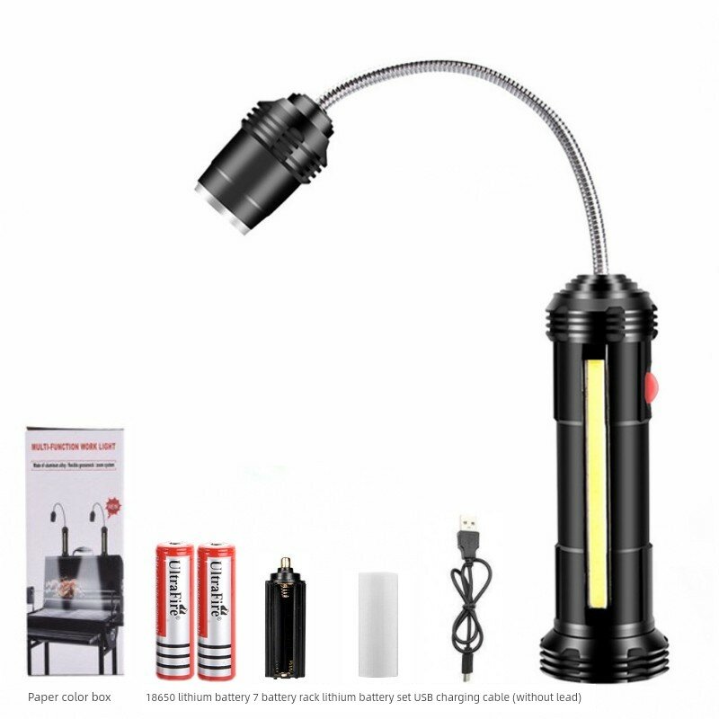Светильник T6 Side Light для автосервиса, 2 батареи + USB-кабель в комплекте