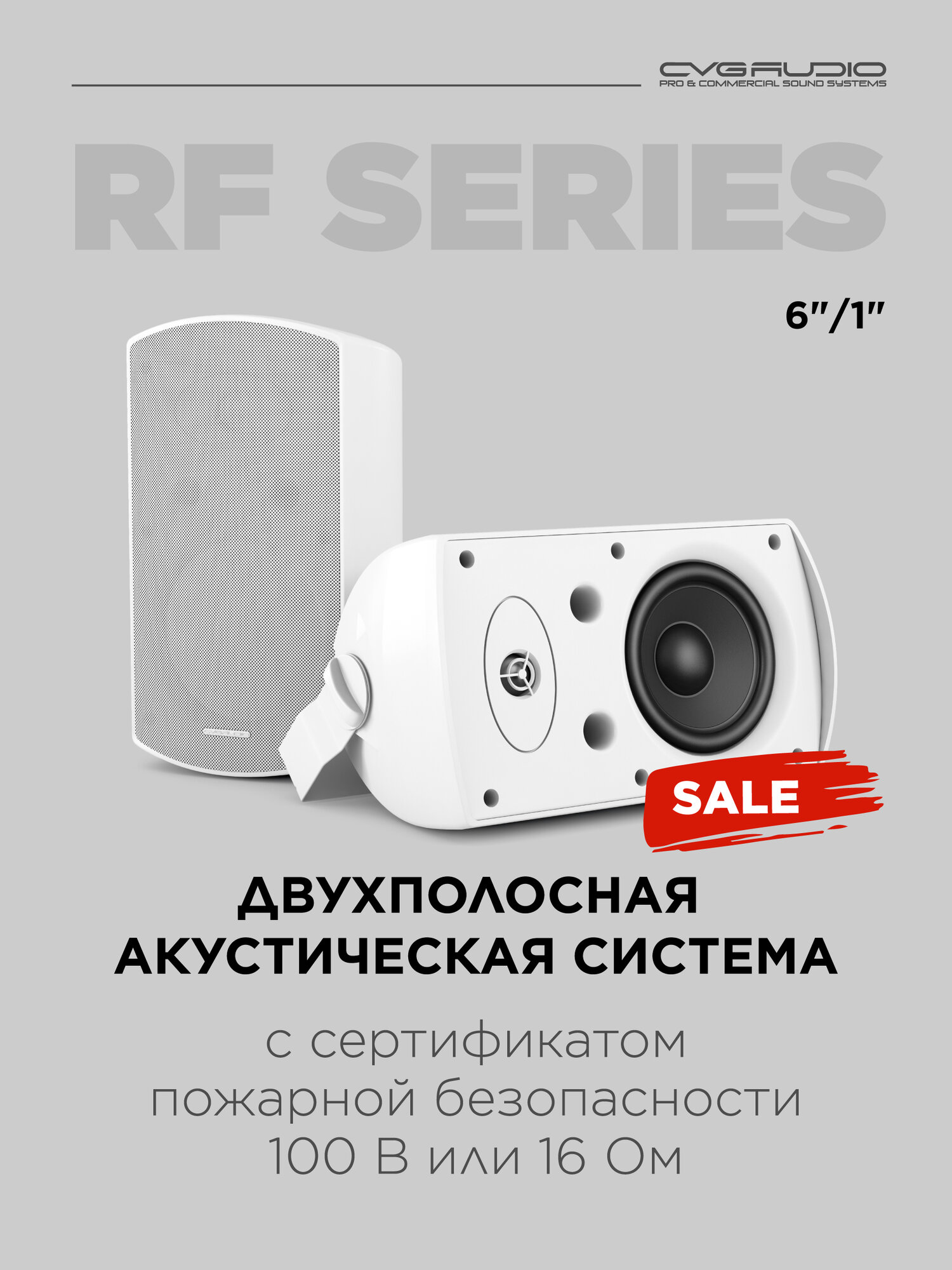 CVGAUDIO RF616TW Двухполосная настенная акустическая система