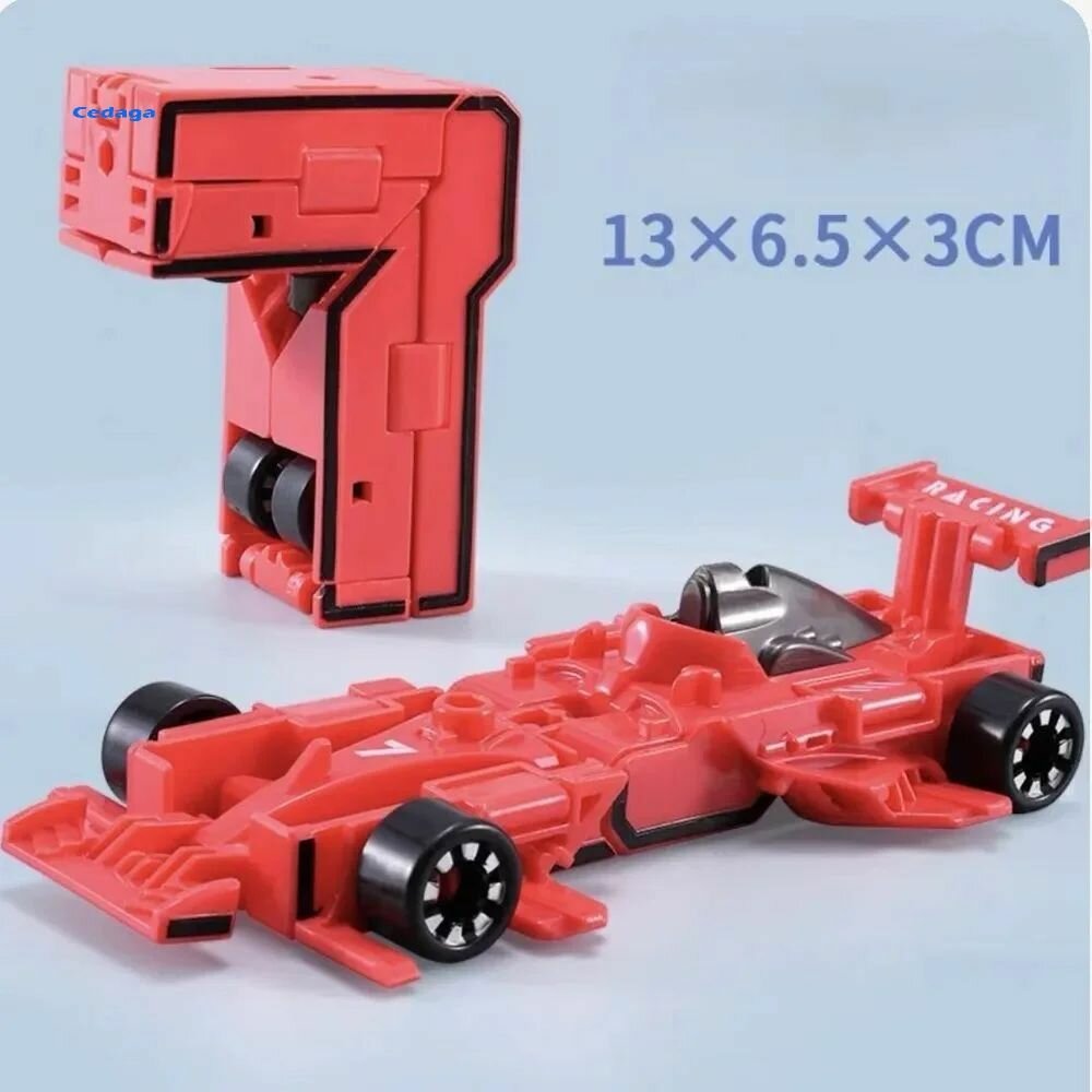 Трансформеры-цифры, детские развивающие робот-игрушки, которые можно собрать в большой робот