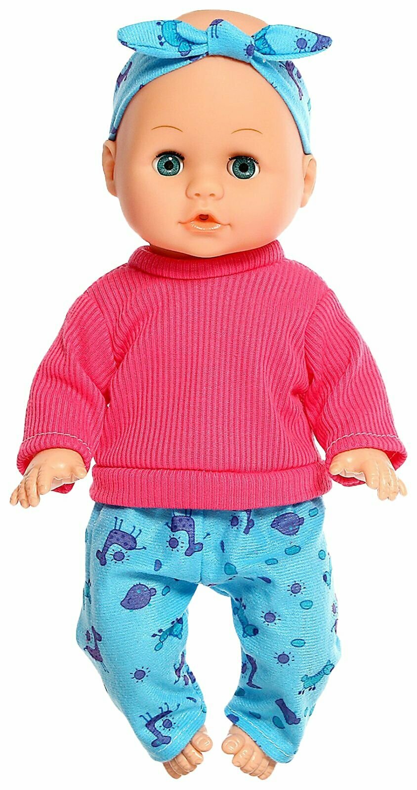 Пупс функциональный "Любимый малыш" с одеждой и аксессуарами для сюжетно-ролевых игр, маленькая куколка для девочек, развивающая интерактивная игрушка для малышей, 33 см.