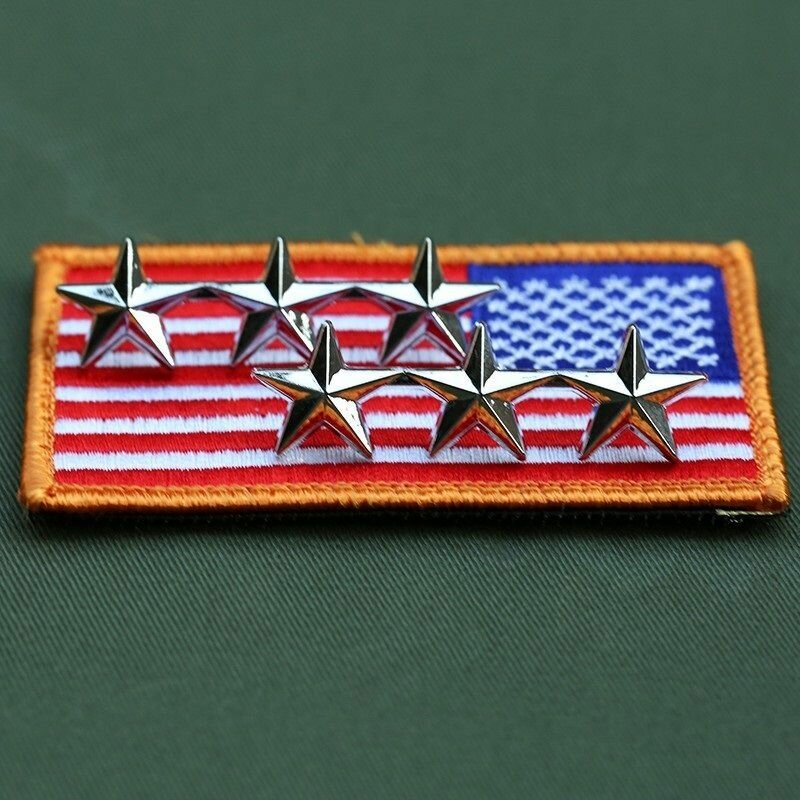 Американский металлический значок мини-полковника, значок на воротнике рубашки четырехзвездочного генерала, аксессуар для плеча, реквизит для фильма