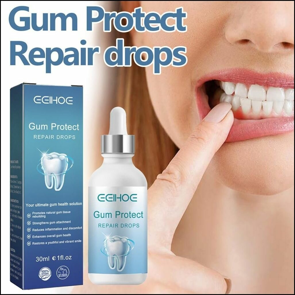 30 мл капли-сыворотки для восстановления десен облегчают рецессию