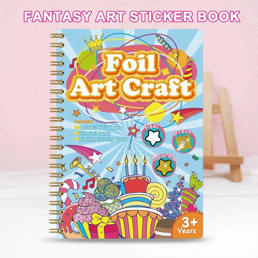 Foil Art Craft Activity Diy Creative Travel Toys Art Supplies для детей в возрасте 4-8 лет