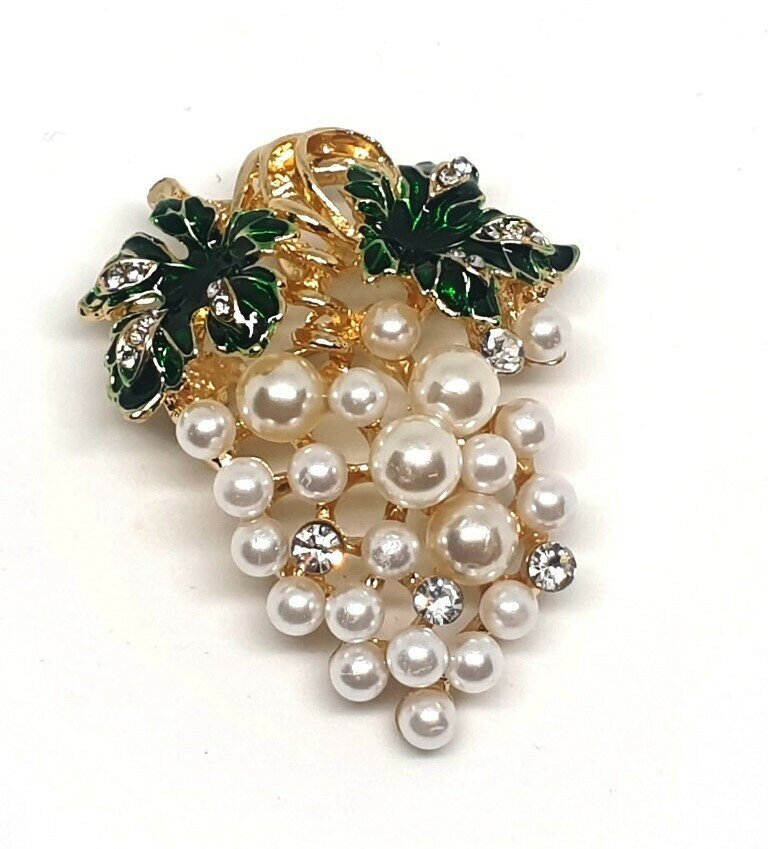 Брошь, эмаль, стразы