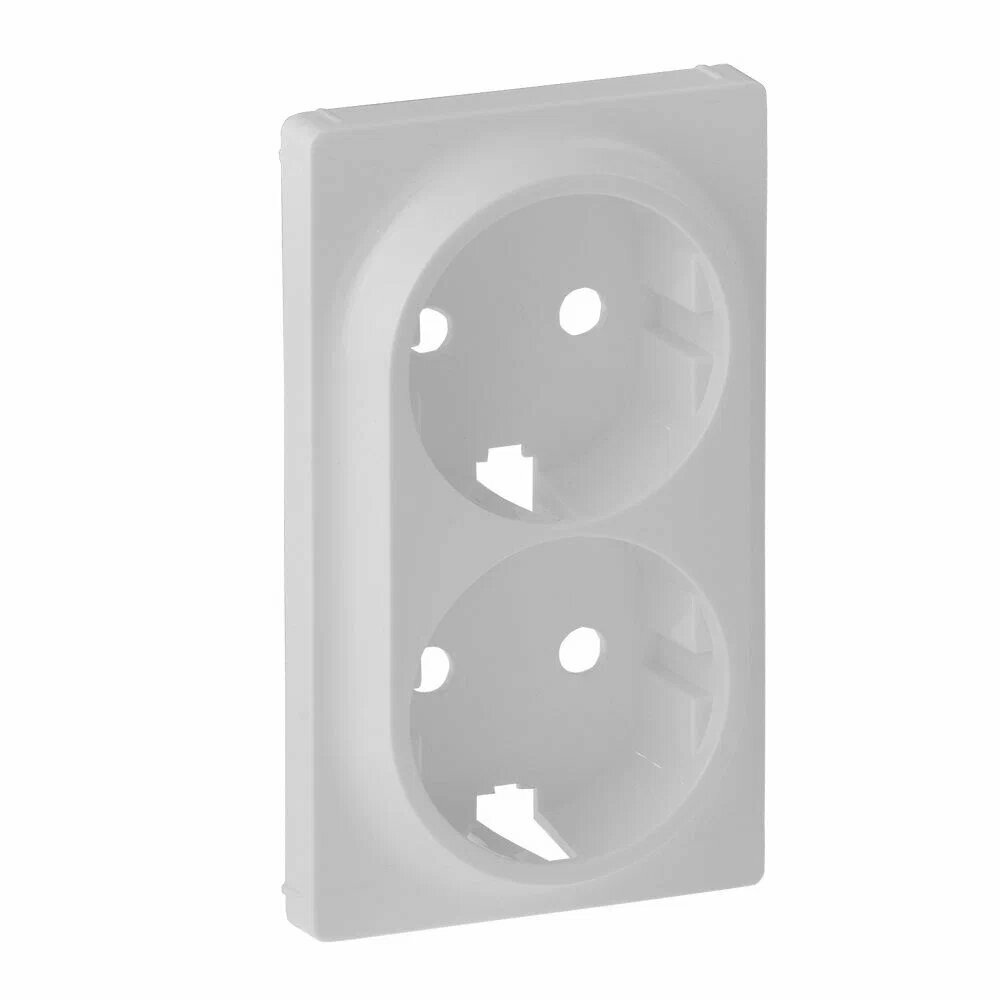 Лицевая панель для двойной силовой розетки 2х2К+З Valena LIFE Legrand, белый 754950