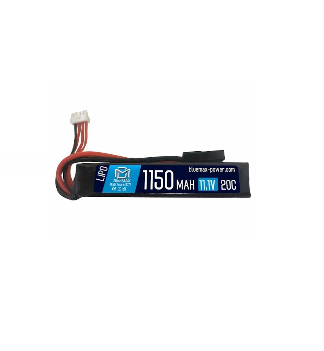 Аккумулятор BlueMAX Li-Po 11.1V 1150mah 20C Stick, 90x18x17 мм