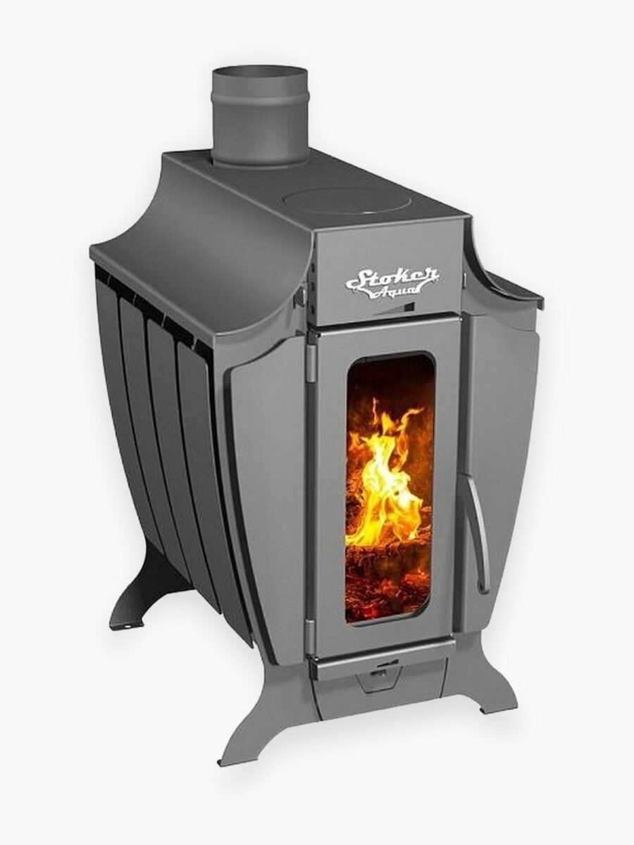 Ермак Stoker 120-G AQUA газо-дровяная ( возможность установки ГАЗ и радиаторов отопления )