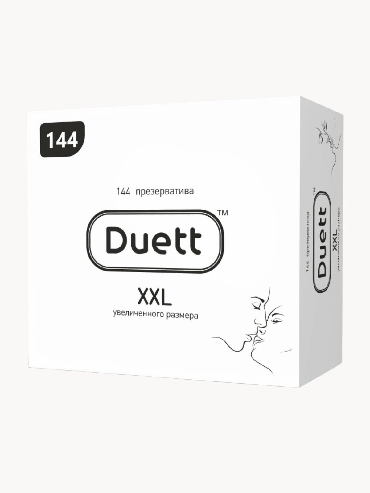 Презервативы DUETT XXL 144 штуки, увеличенного размера со смазкой