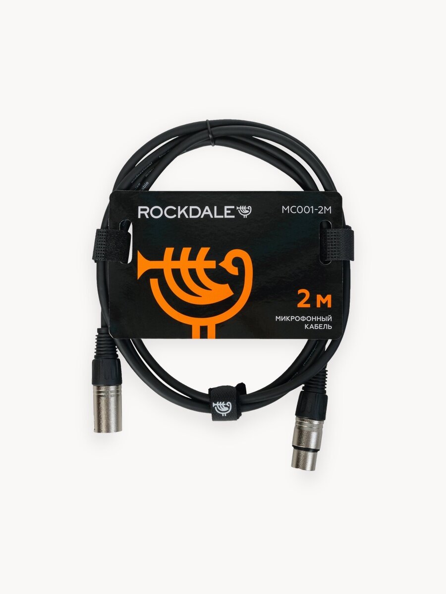 Микрофонный кабель XLR-XLR ROCKDALE MC001-2M (длина 2 метра)