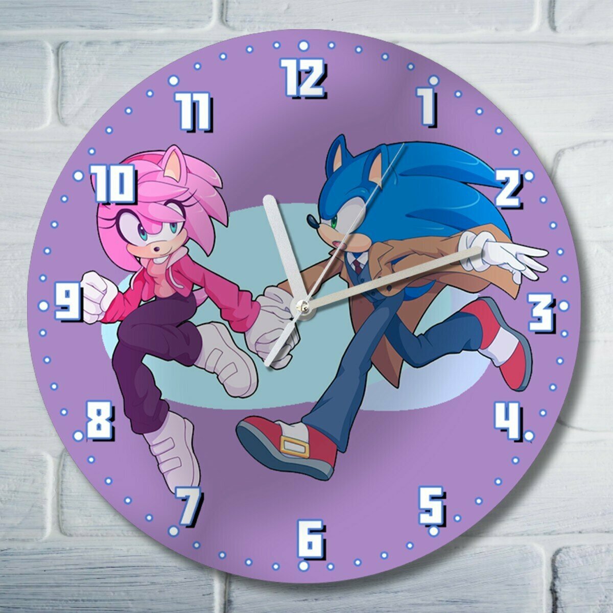 Настенные часы УФ с рисунком Игры Sonic 3D Blast - 2415