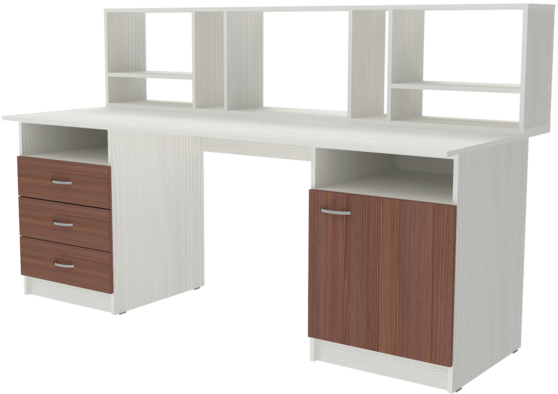 Стол письменный Юта Белое Дерево Бодего Темный