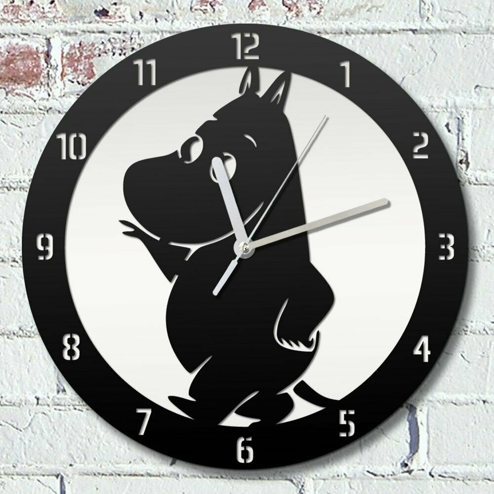 Настенные деревянные бесшумные часы moomin - 2241